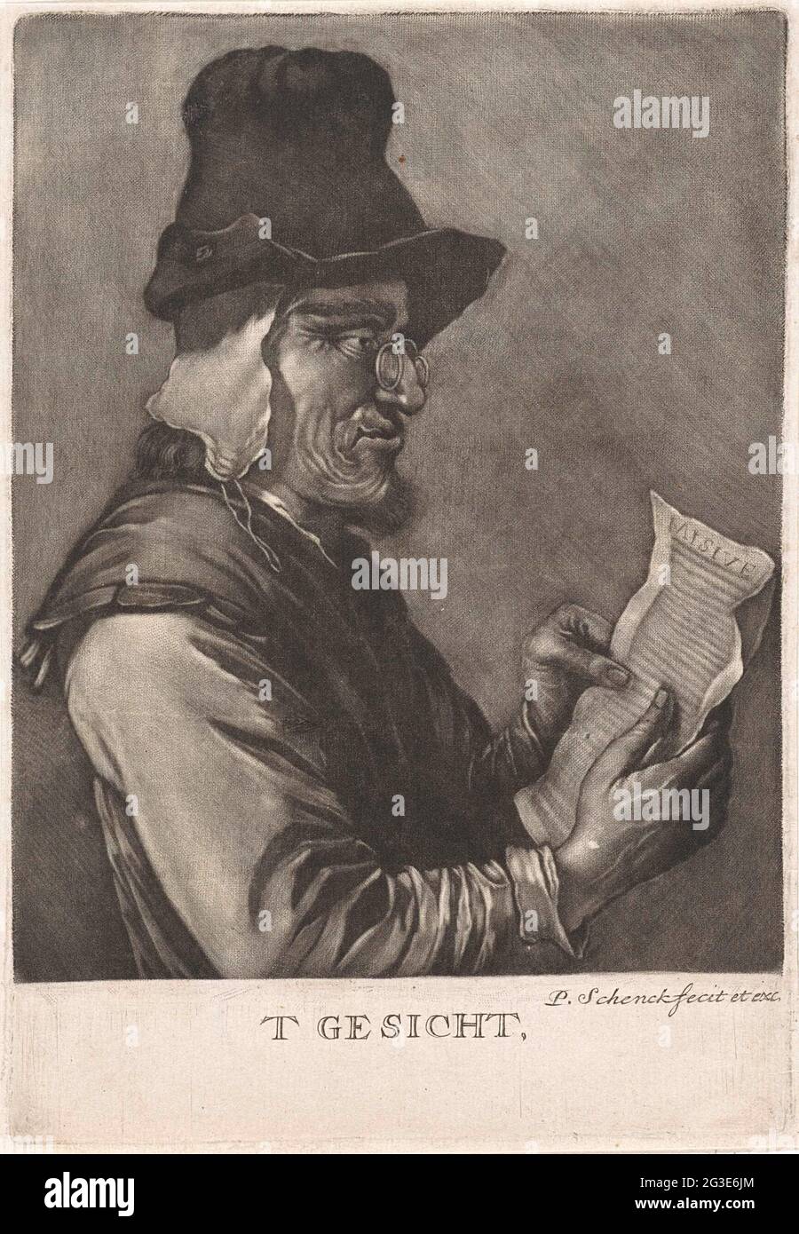 Reading man (the face). The sense face. A man with glasses and a hat ...