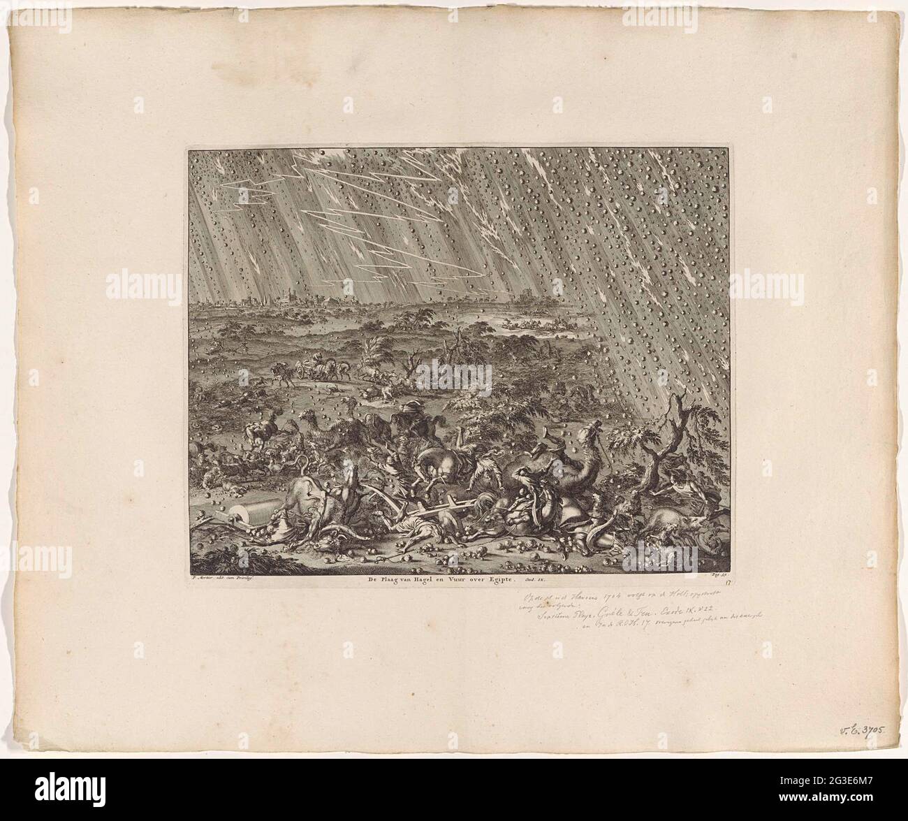 Plague of hail and thunderstorms; The scourge of hail and fire over ...