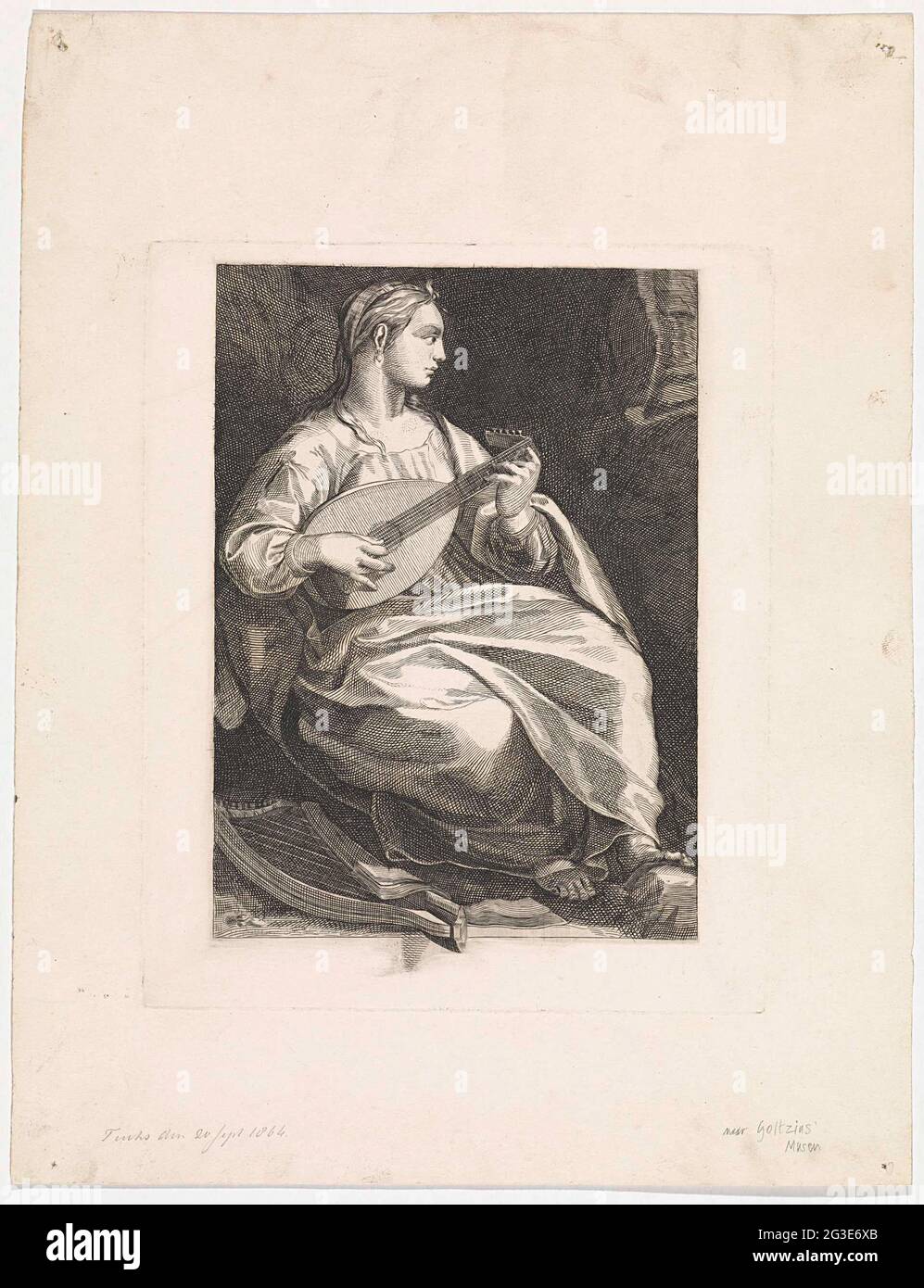 Terpsichore. The seated Terpsichore, the muse of the singing and dance ...
