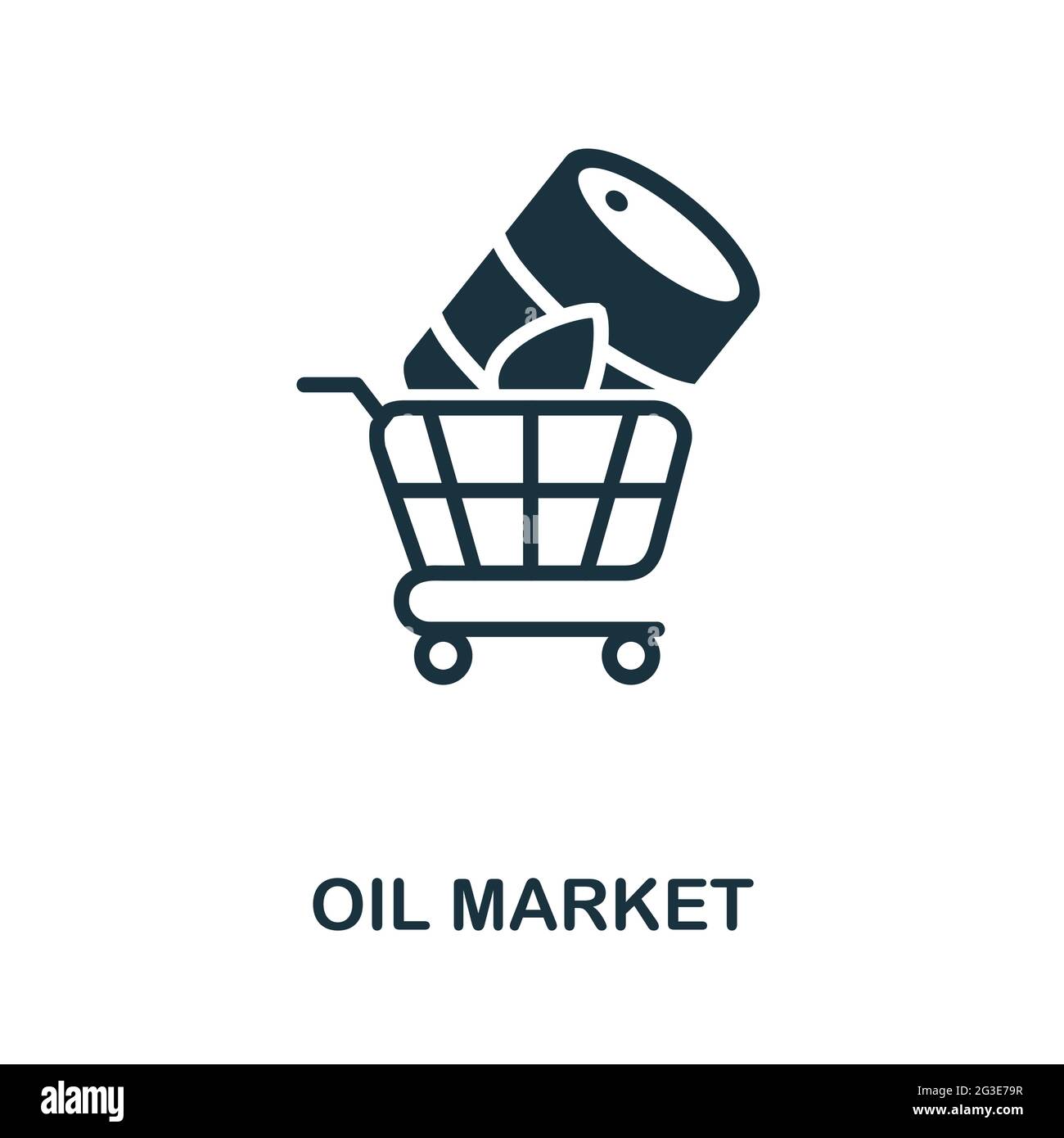 Oil Market icon. Monochrome simple element from oil industry collection ...