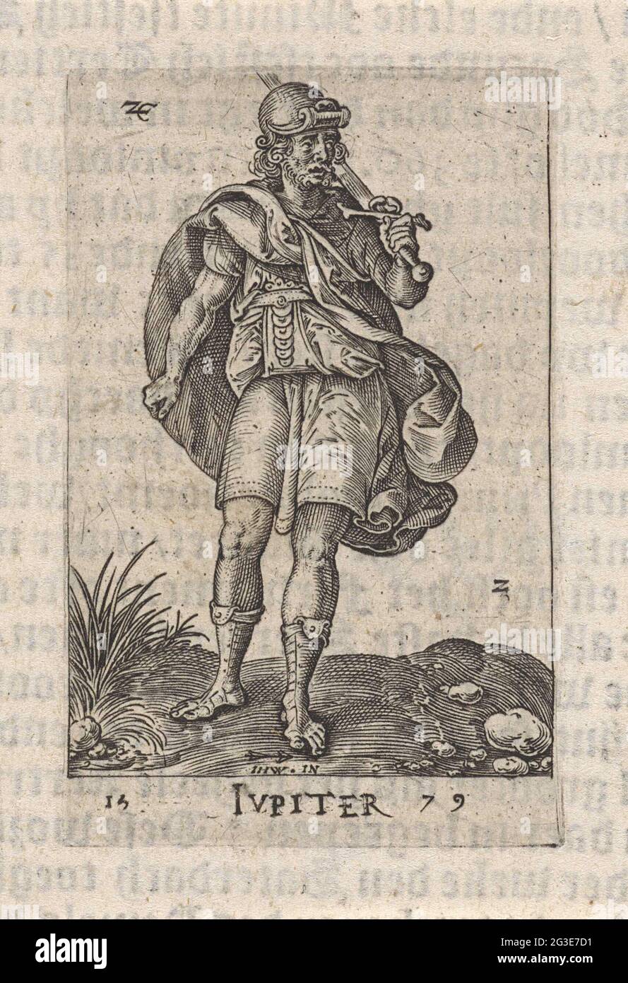 Jupiter; Ivpiter; Gods that sit on the seven planets. Jupiter in armor ...
