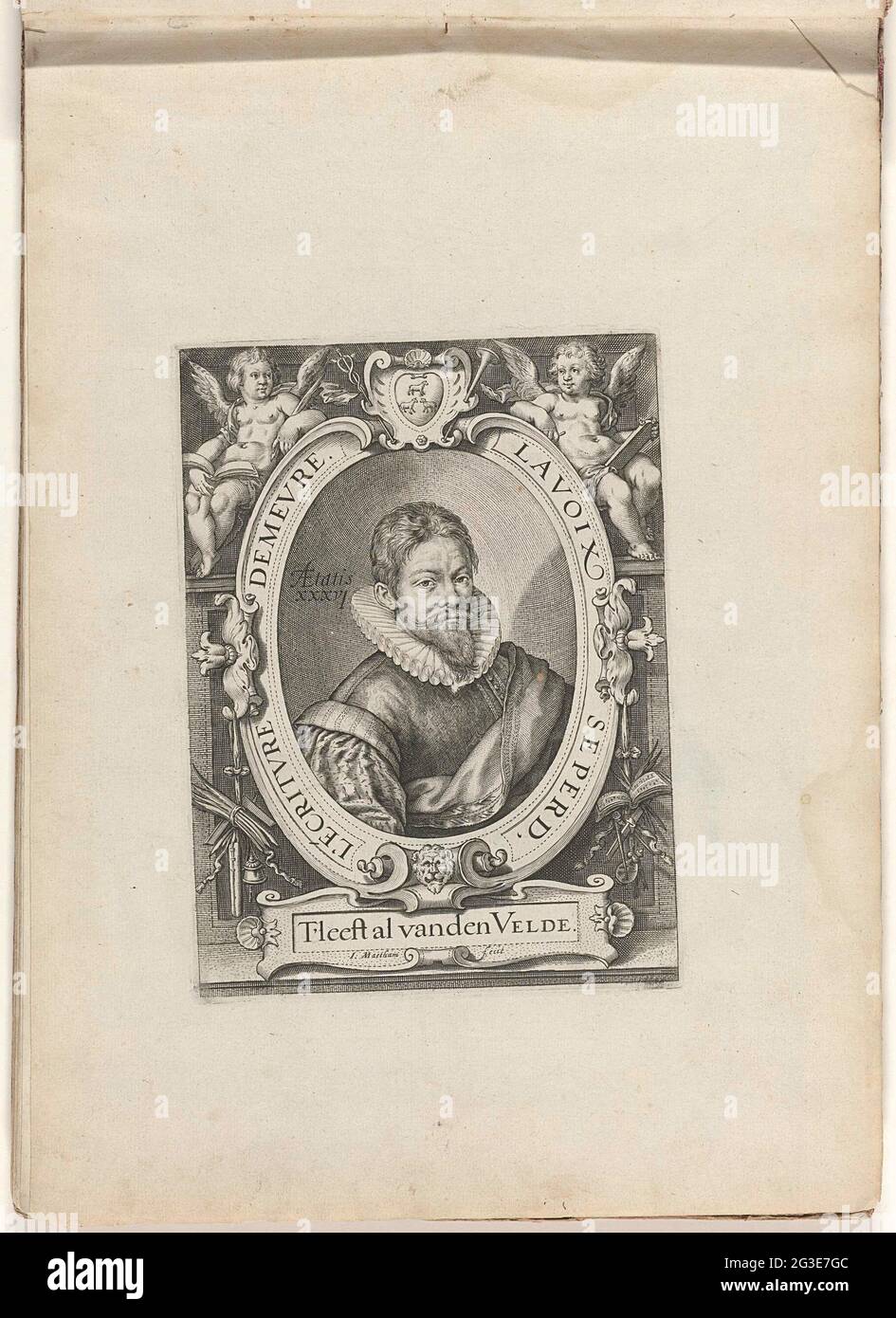 Portrait of Jan van den Velde at the age of 36; Spieghel der wristin ...