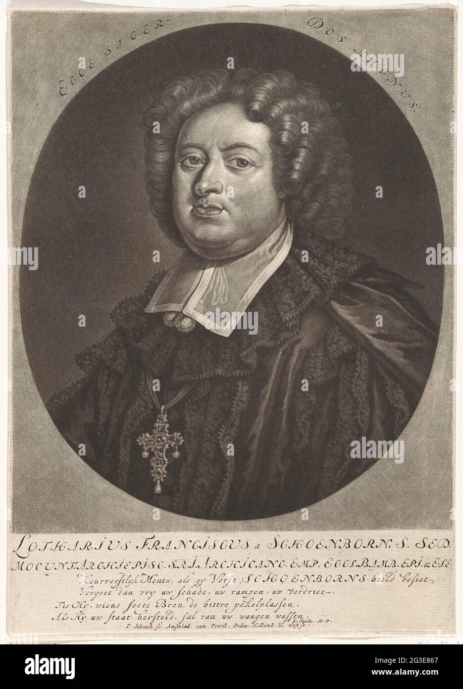 Portrait of Lothar Franz, Count of Schönborn, Keurvorst and Archbishop ...