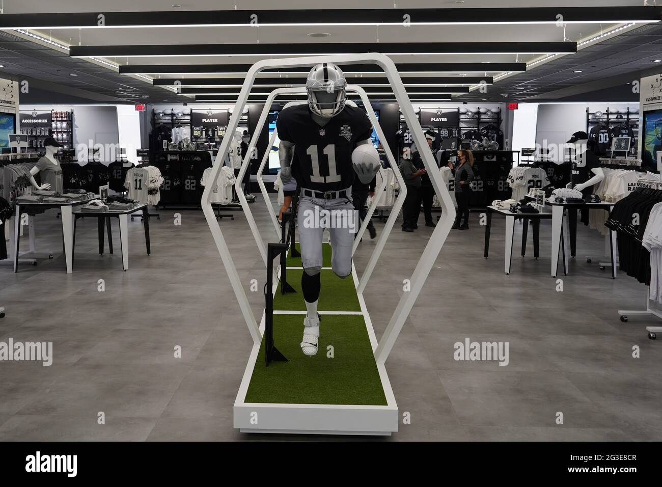 A general view of the interior of the Raider Image team store at ...