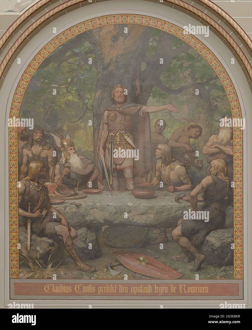 Painting by Georg Sturm With the Presentation Claudius Civilis preaches ...