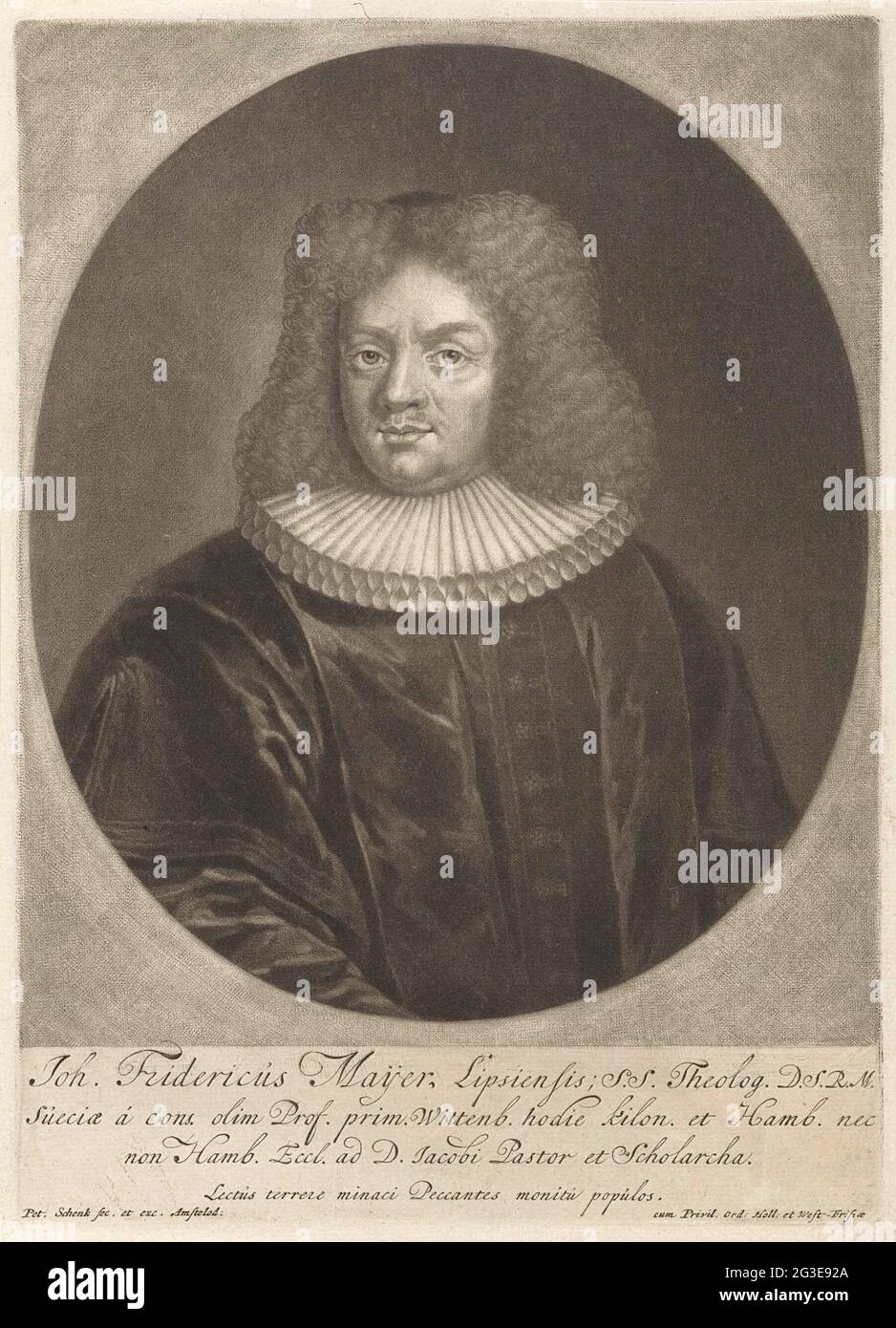 Portrait of Johann Friedrich Mayer. The German Theologian Johann ...