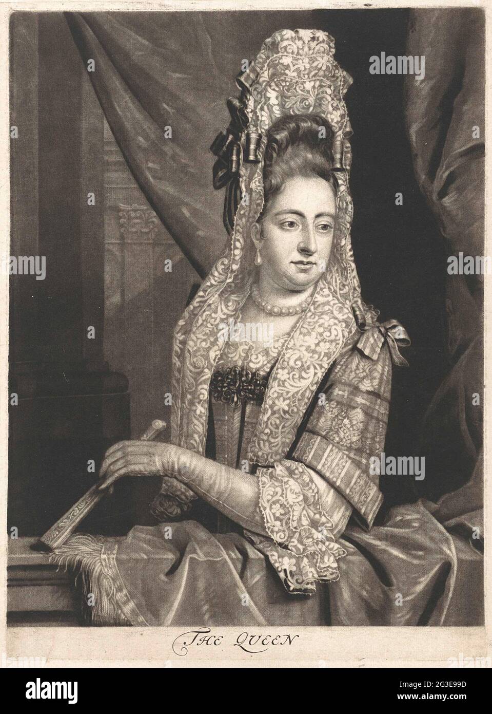 Portrait of Queen Maria II Stuart; The Queen. Maria II Stuart, Queen of ...