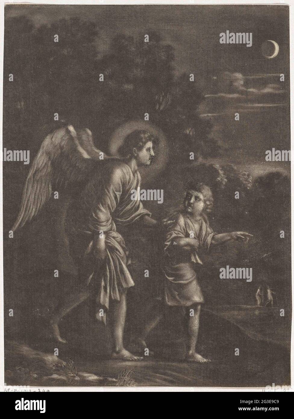 Tobias and the angel. Landscape with Tobias and the Archangel Rafael ...