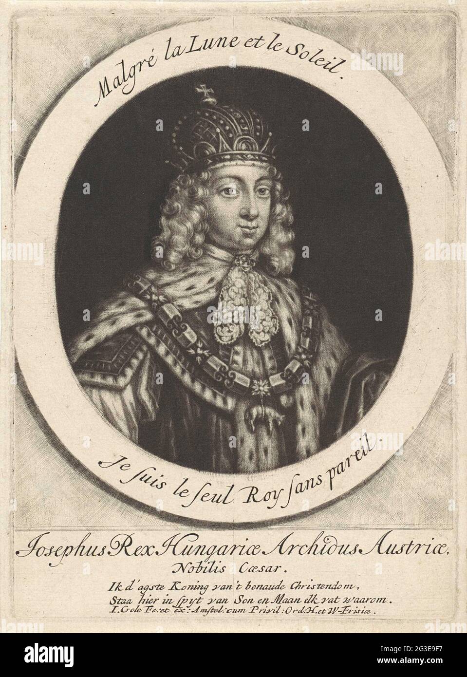 Portrait of Emperor Jozef I. Jozef I, Emperor of the Holy Roman Empire ...
