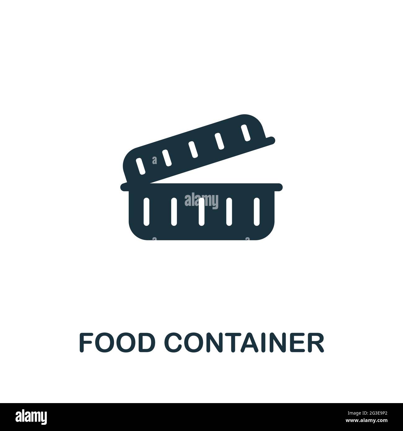 Food Container icon. Monochrome simple element from packaging ... Food Container icon. Monochrome simple element from packaging ...