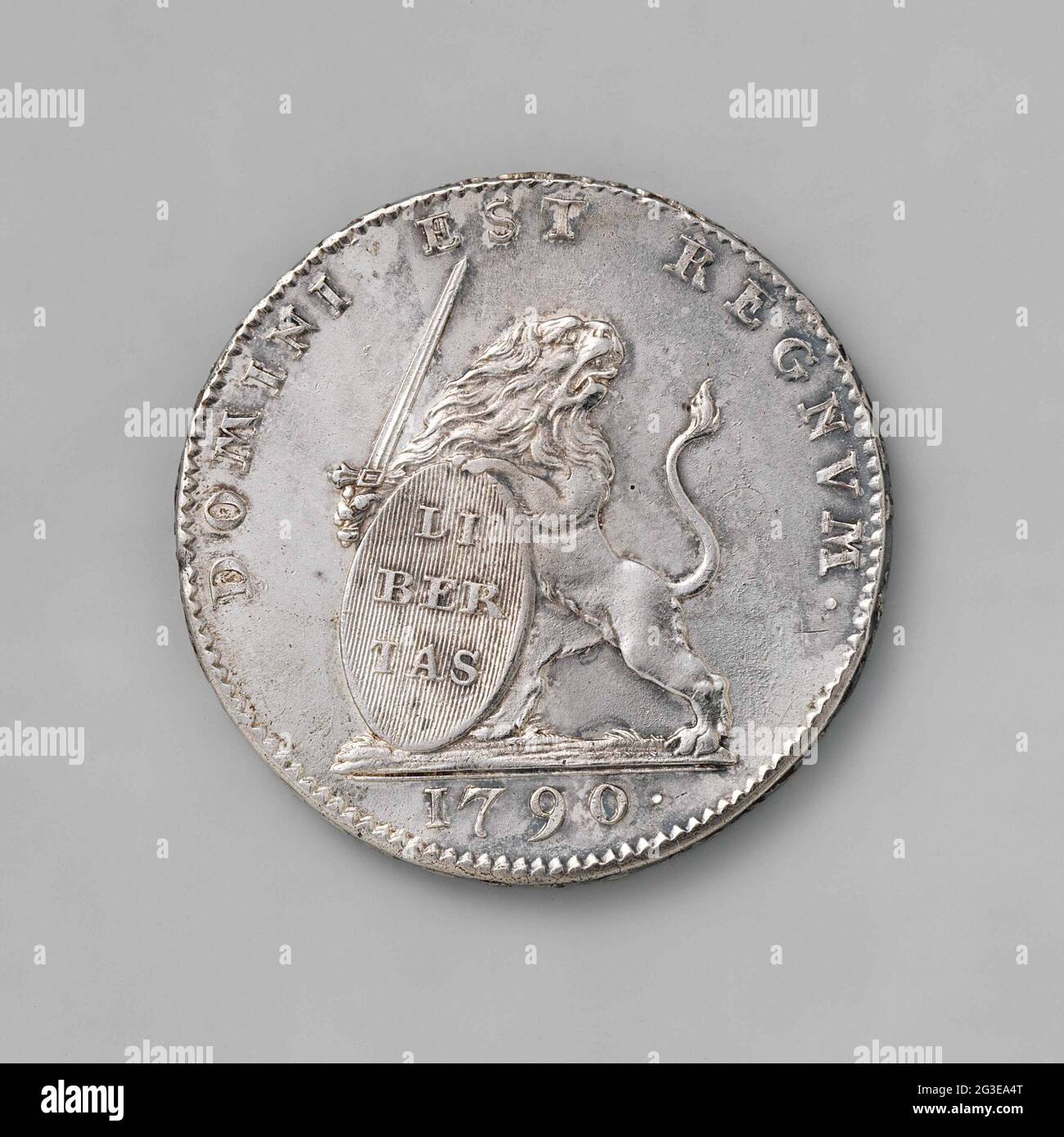 Silver lion of the United Belgian States, 1790; United Belgian states ...