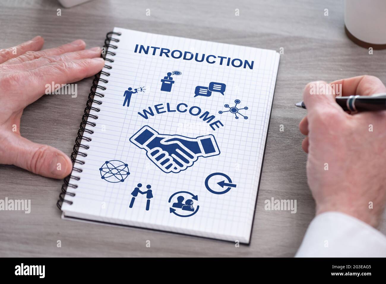 Introduction concept drawn on a notepad Stock Photo - Alamy