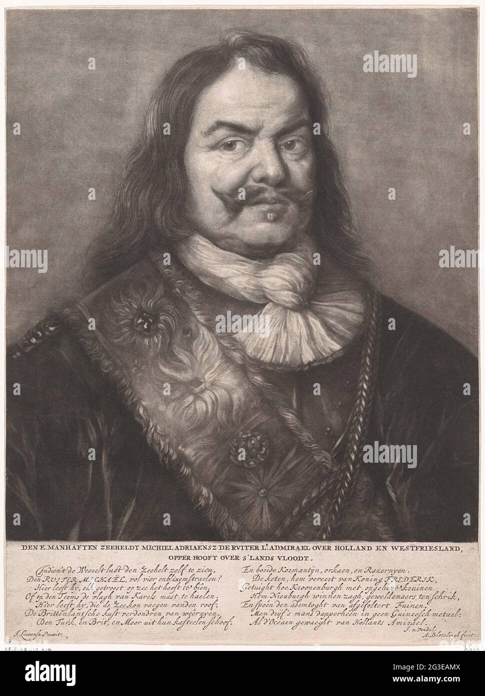 Portrait of Michiel Adriaansz. De Ruyter. Portrait of Adriaanz Admiral ...