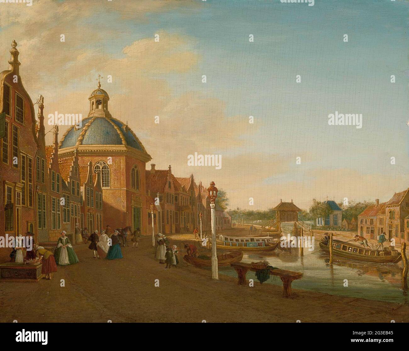 The Docking Basin in the Barge Canal in Leidschendam. A good public ...