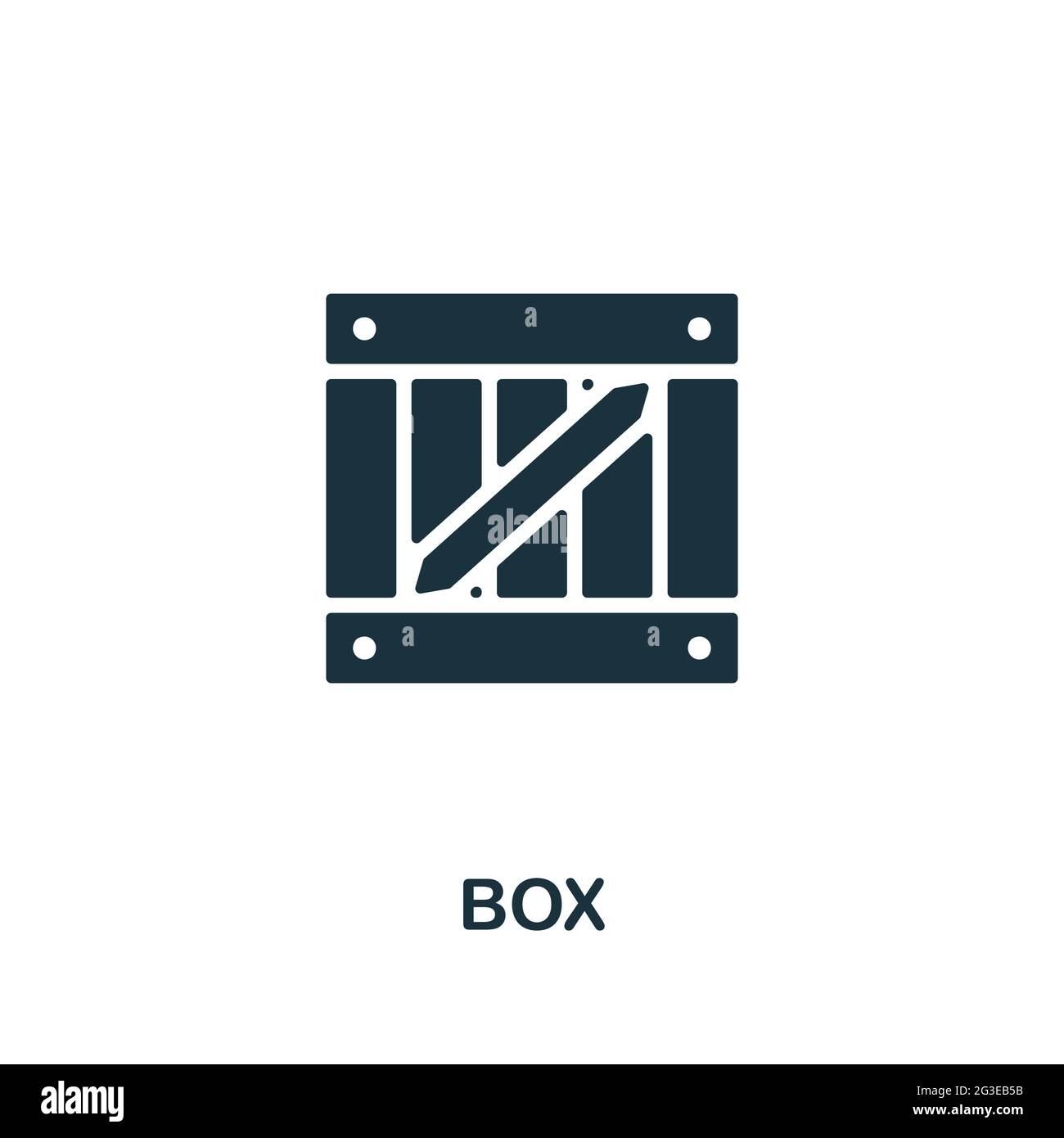 Box icon. Monochrome simple element from packaging collection. Creative ...