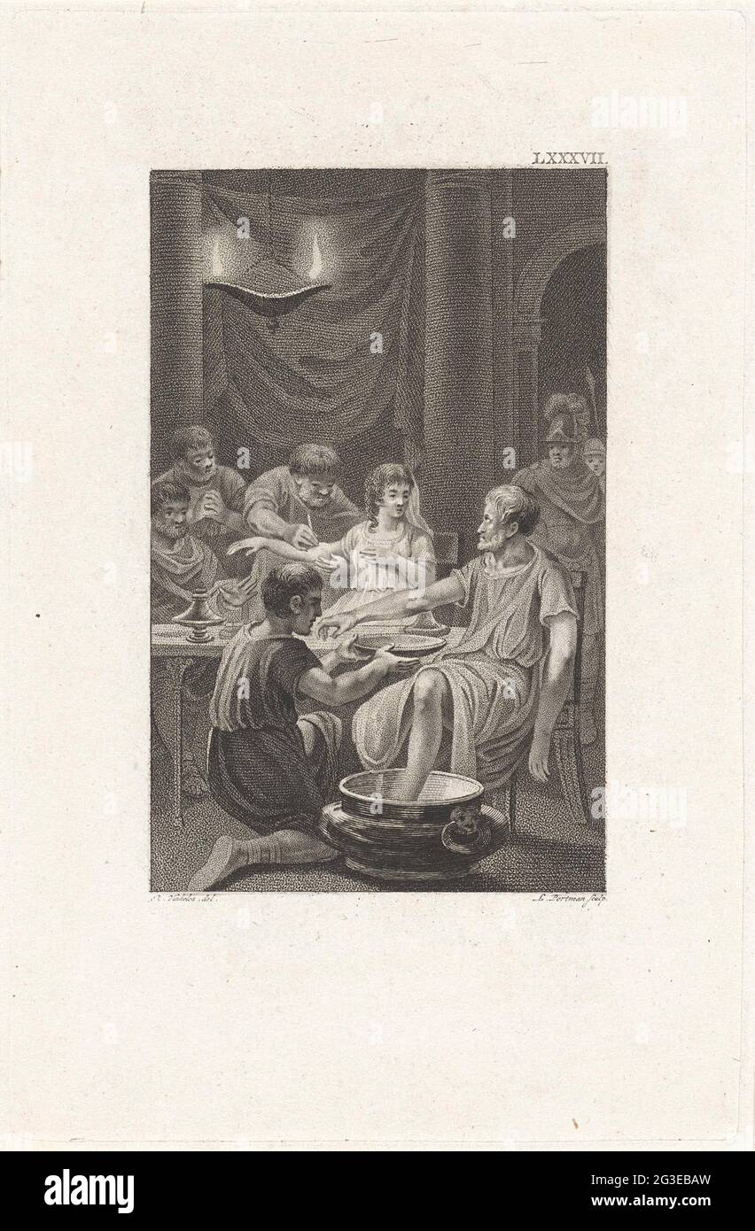 Death of Seneca. On order of Nero, the philosopher Seneca, with his ...
