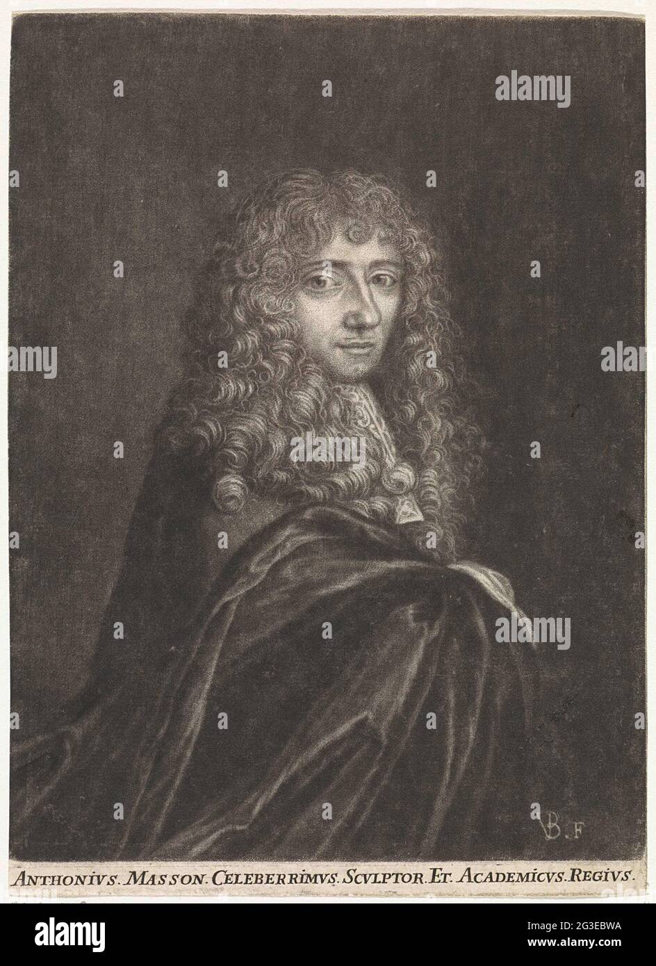 Portrait of Antoine Masson. Portrait of the French engraver Antoine ...