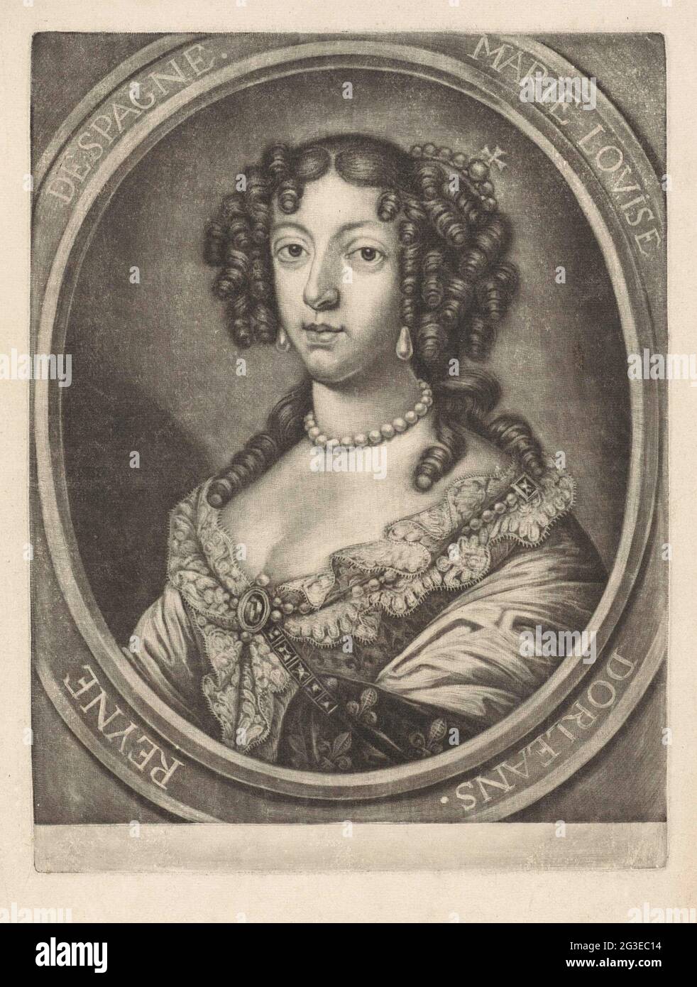 Portrait of Marie Louise of Orléans. Marie Louise van Orléans, Queen of ...