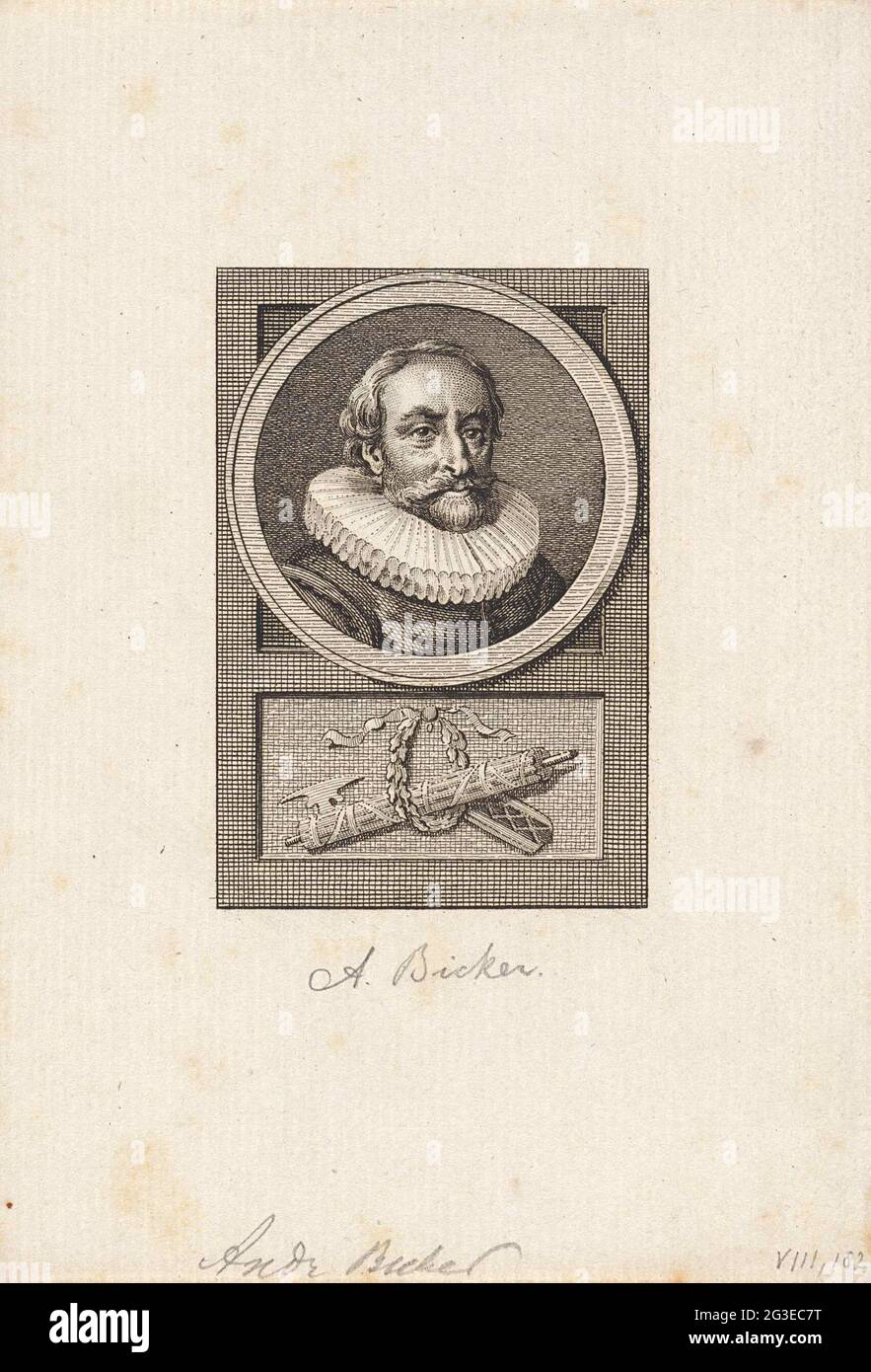 Portrait of Andries Bicker. Portrait of the employment mayor Andries ...