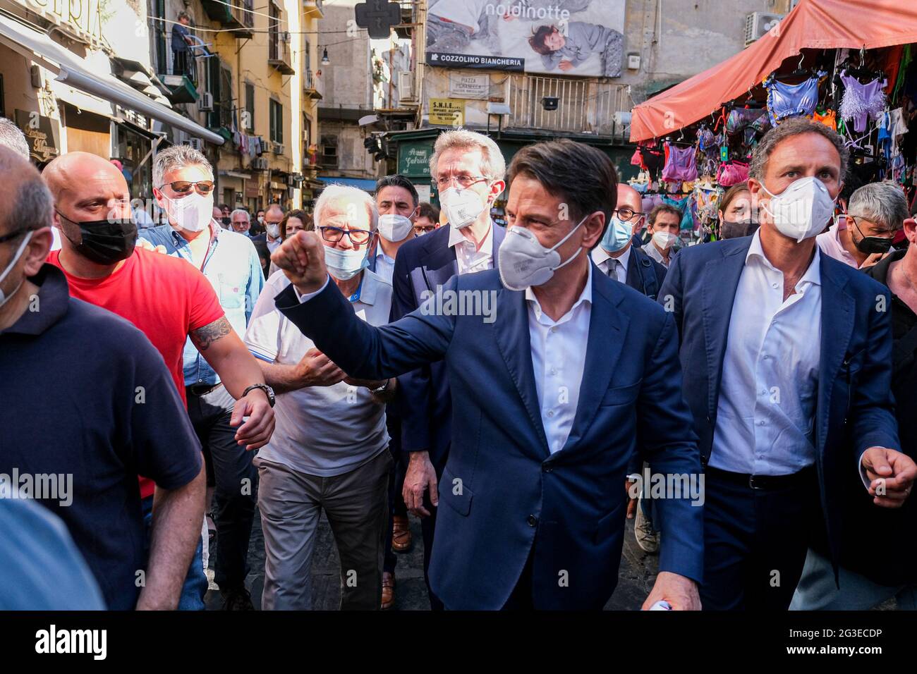 Giuseppe Conte takes selfies and greets supporters as he walks ...