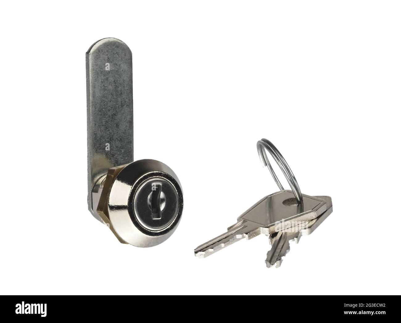 Letterbox locking cylinder and keys isolated on white background Stock ...
