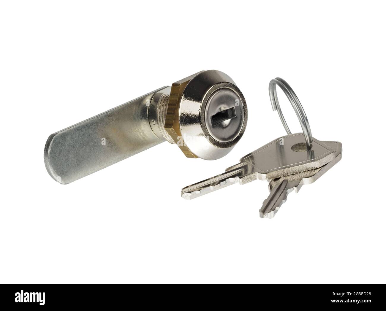 Letterbox locking cylinder and keys isolated on white background Stock ...