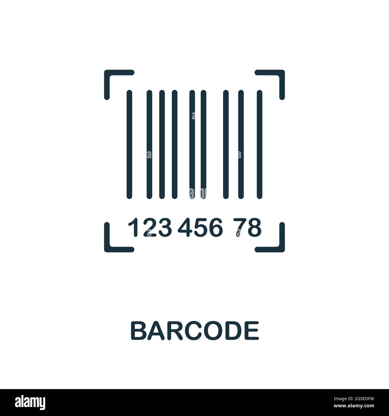Barcode icon. Monochrome simple element from packaging collection ...