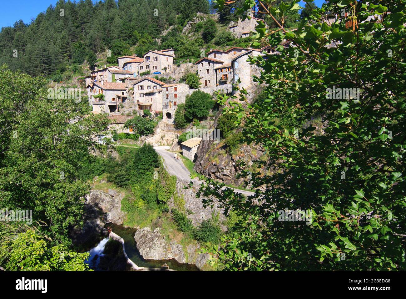 FRANCE. ARDECHE (07) JAUJAC VILLAGE DE CARACTERE (VILLAGE OF CHARACTER ...