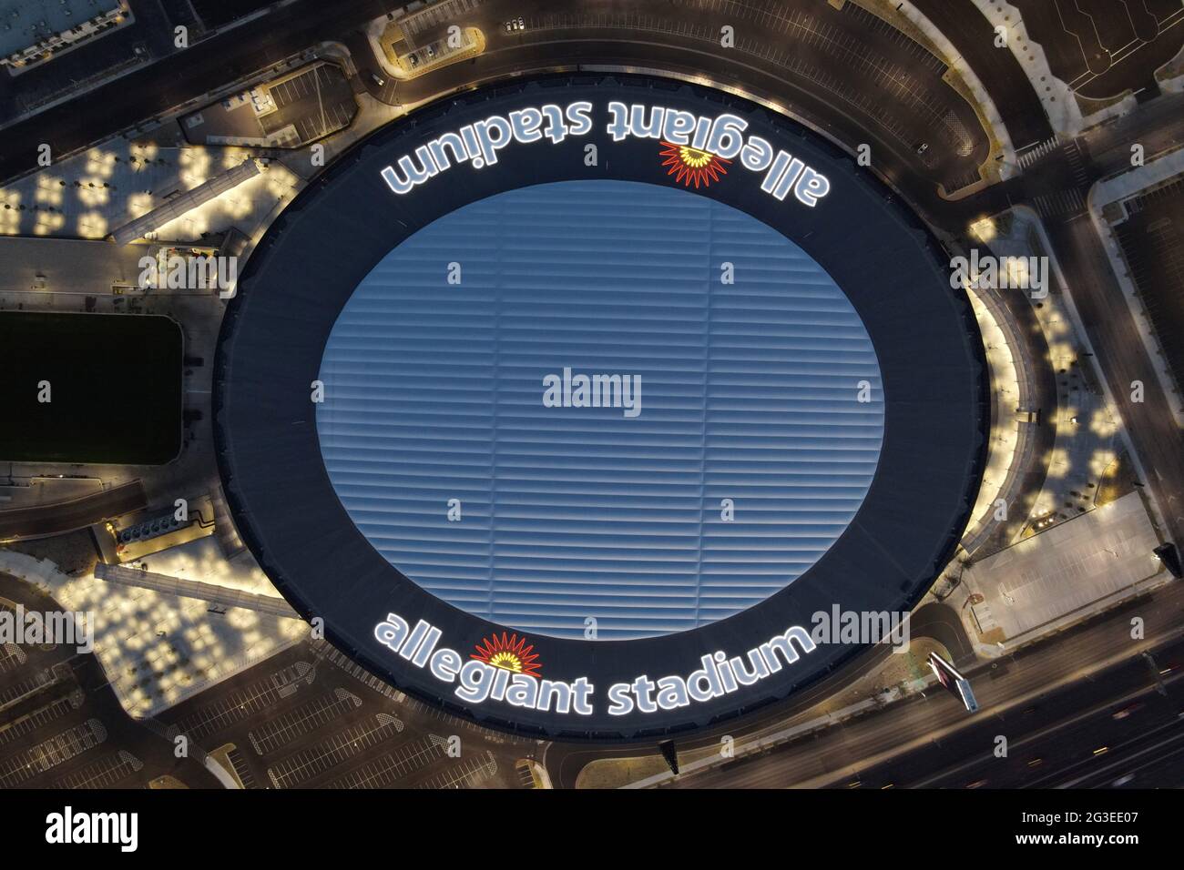 Allegiant stadium aerial hi-res stock photography and images - Alamy