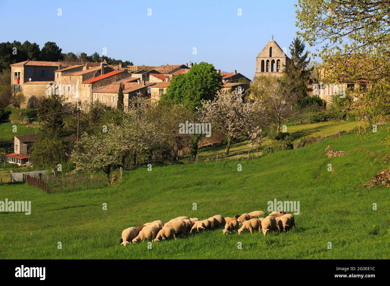 FRANCE. ARDECHE (07) AILHON VILLAGE DE CARACTERE (VILLAGE OF CHARACTER ...