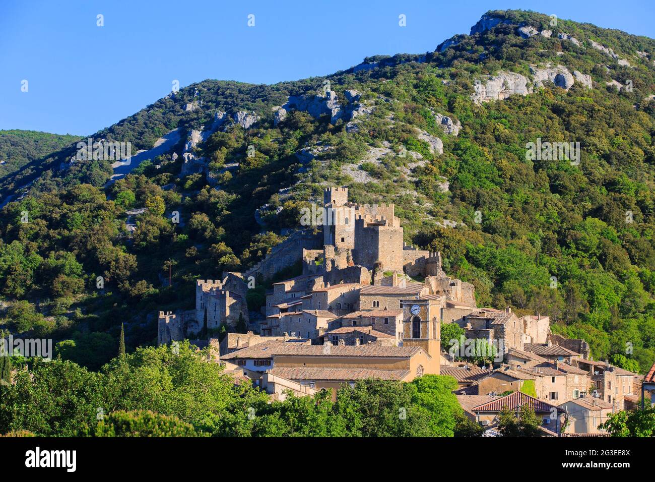 FRANCE. ARDECHE (07) SAINT MONTAN THE MEDIEVAL CASTLE AND THE VILLAGE ...