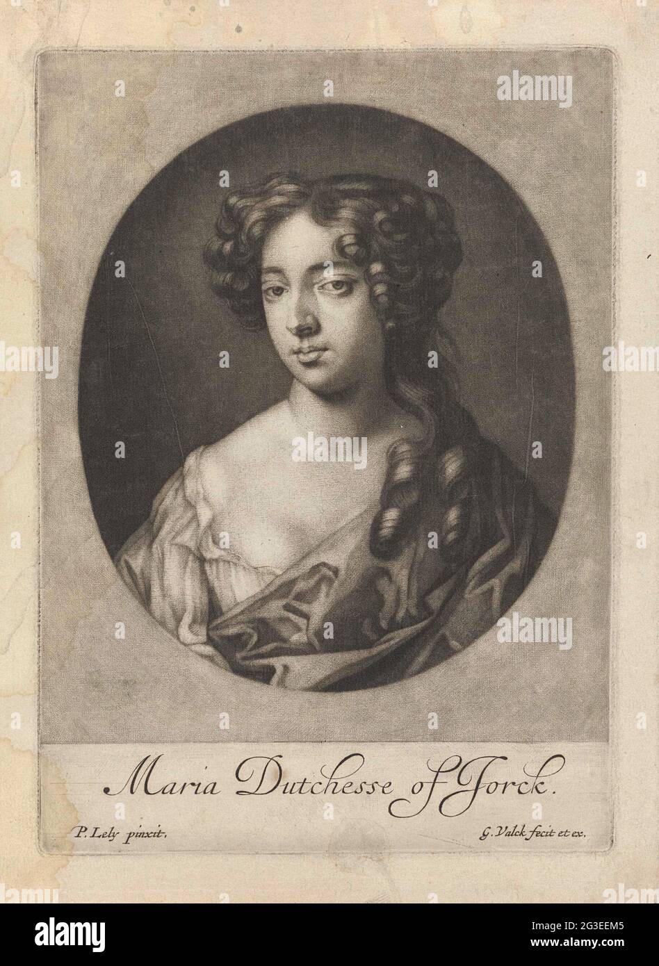Portrait of Mordena Maria. Portrait of Mordena Maria in an oval. In the ...