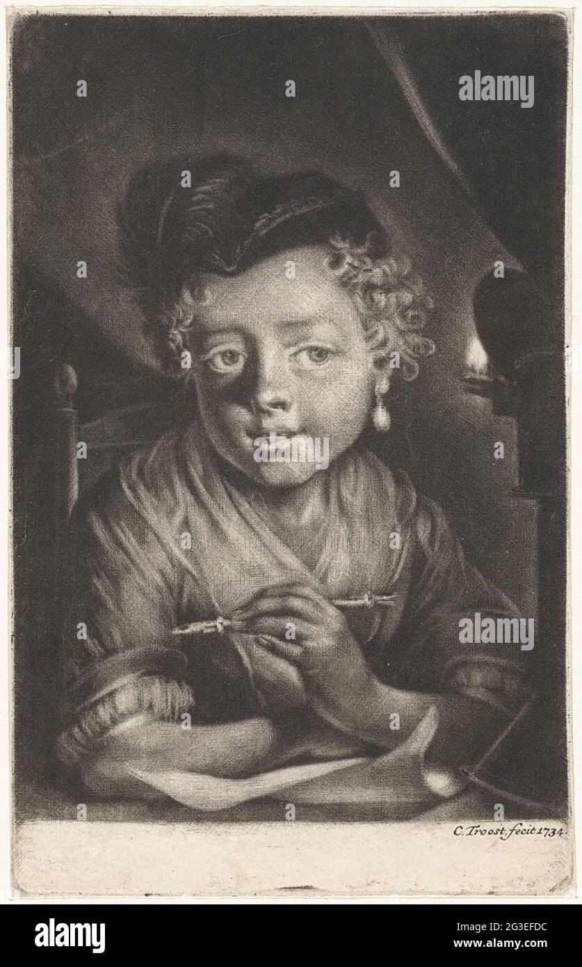 Portrait of a girl, possibly johna consolation. A girl, possibly ...