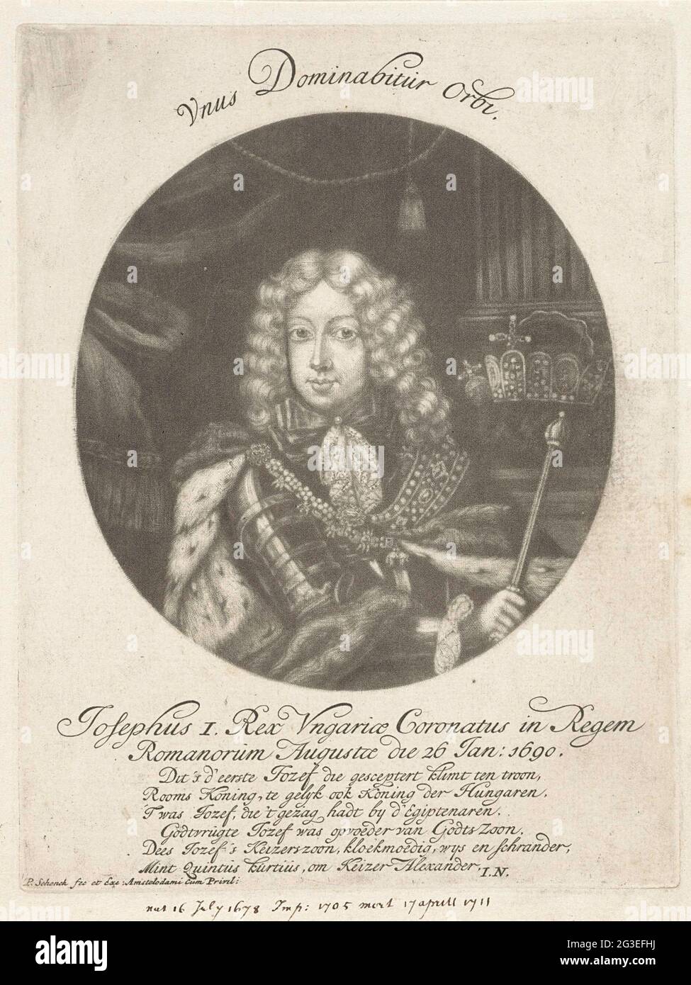 Portrait of Emperor Jozef I. Portrait of Joseph I, Emperor of the Holy ...