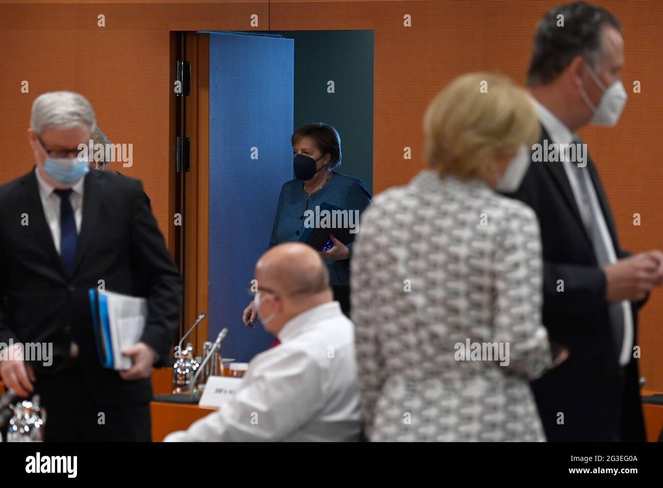 Berlin, Germany. 16th June, 2021. German Chancellor Angela Merkel (CDU ...