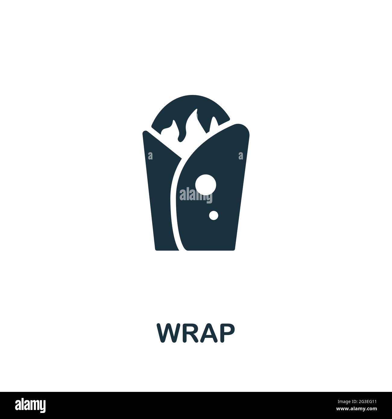 Wrap icon. Monochrome simple element from packaging collection ...