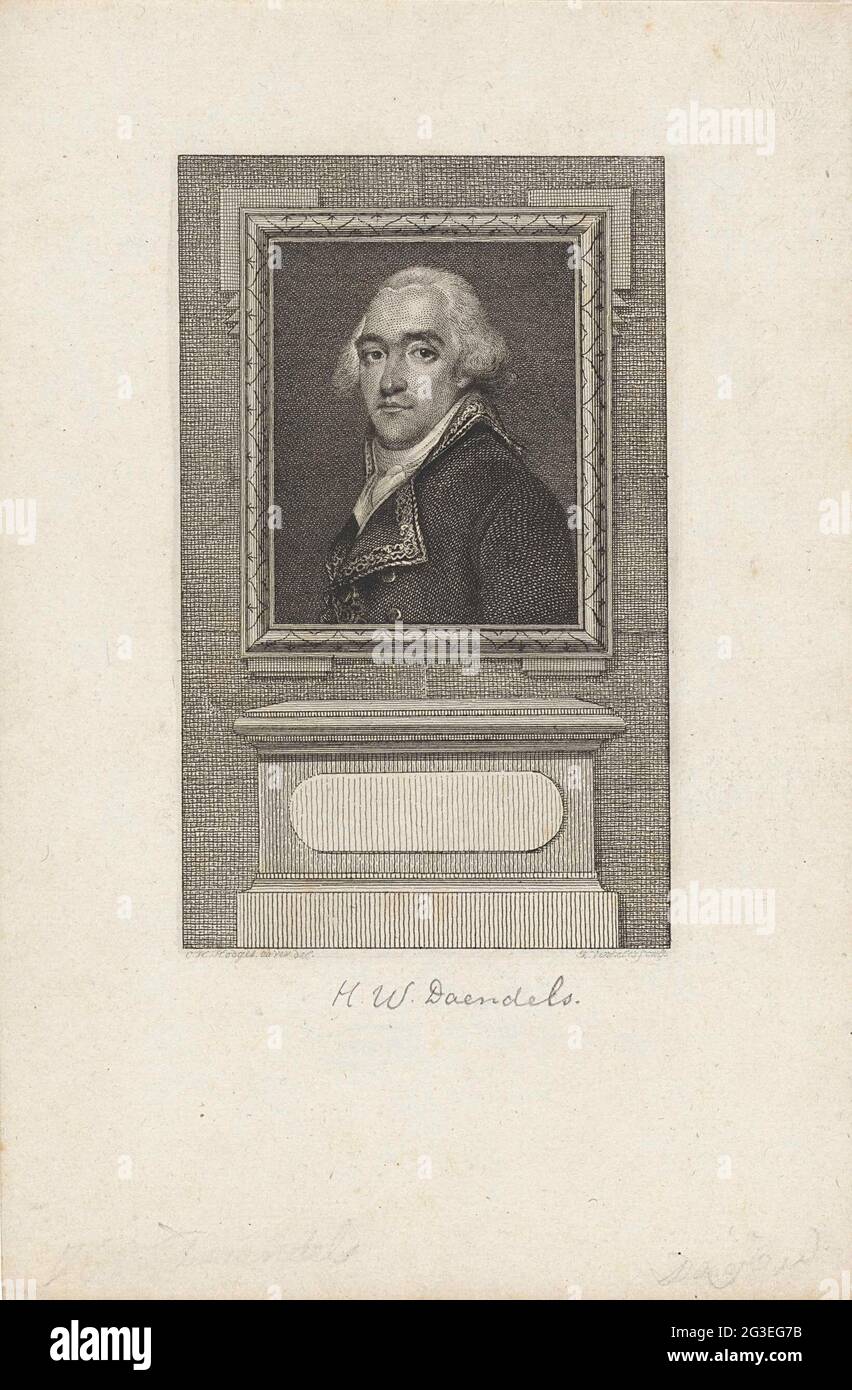 Portrait of Hendrik Willem Daendels. Portrait of the Dutch General ...