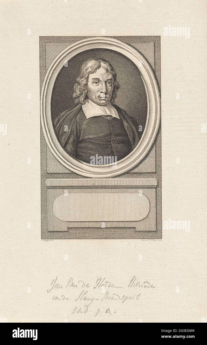 Portrait of Jan van der Heyden. Portrait of Jan van der Heyden, painter ...
