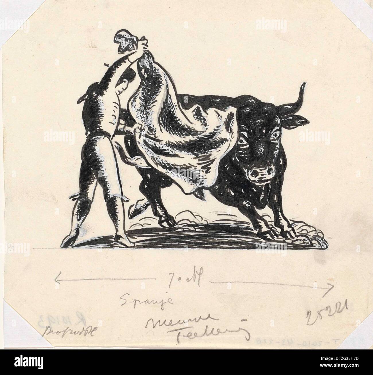 Vignette for the community (design); Without title. Bullfighter with ...