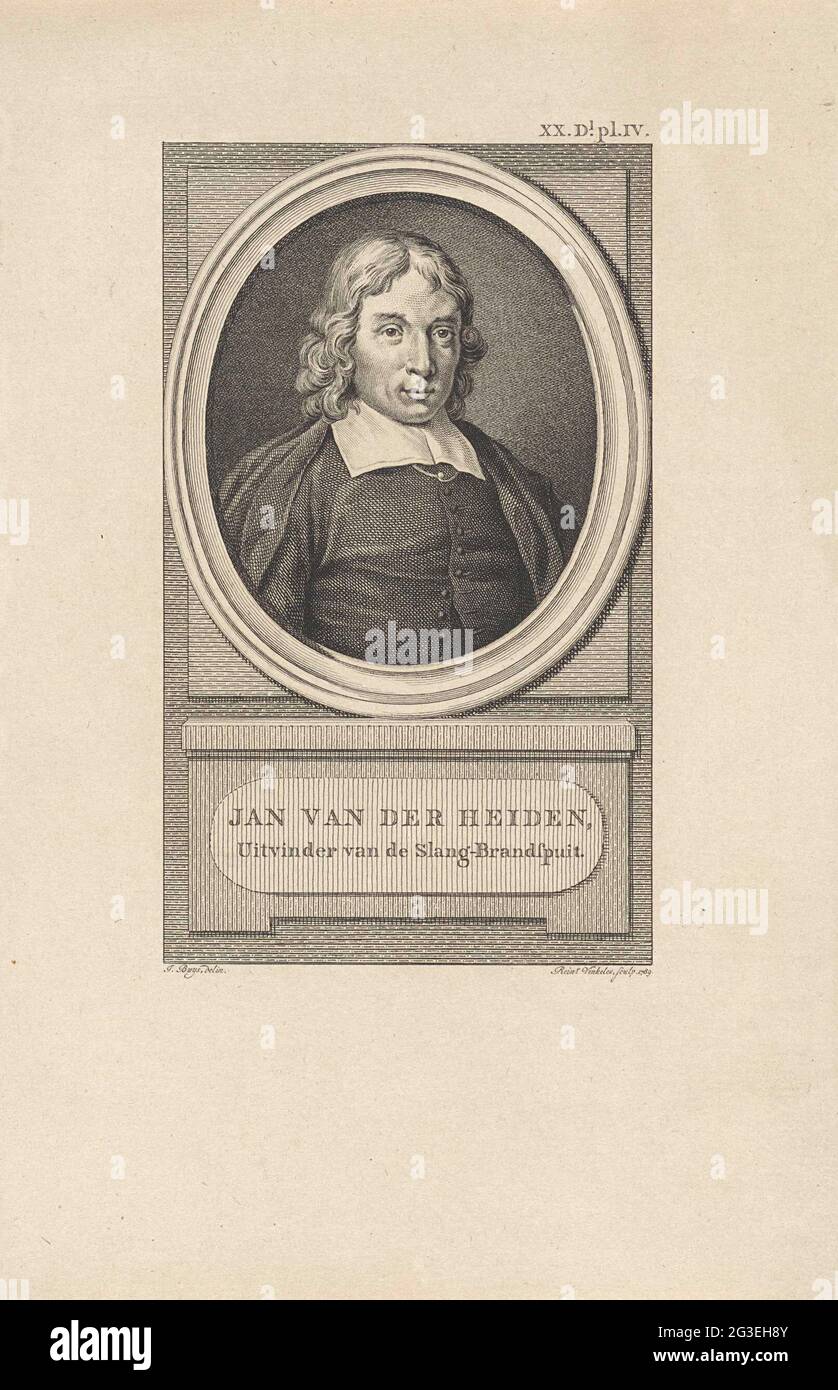Portrait of Jan van der Heyden. Portrait of Jan van der Heyden, painter ...