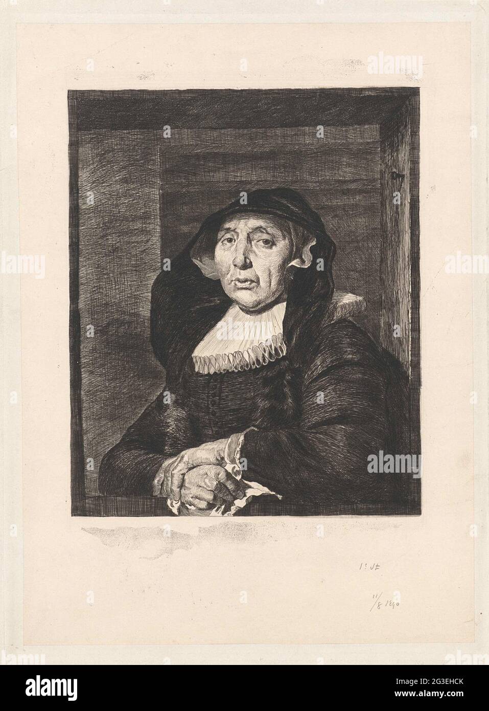 Portrait of an old woman, known as Bayken brought. Portrait of an old ...