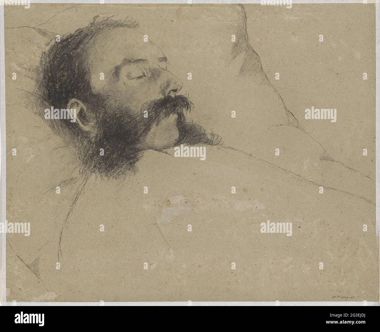 Portrait of a resting / died man on bed Stock Photo - Alamy