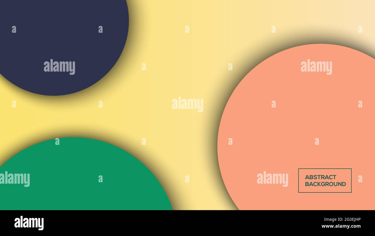 Multicolor Circle paper cut abstract background vector illustration ...