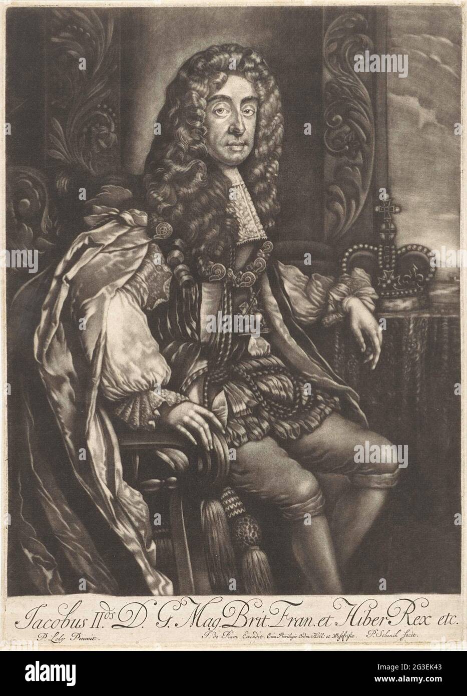 Portrait of Jacobus II, king of England. Jacobus II Stuart, king of ...