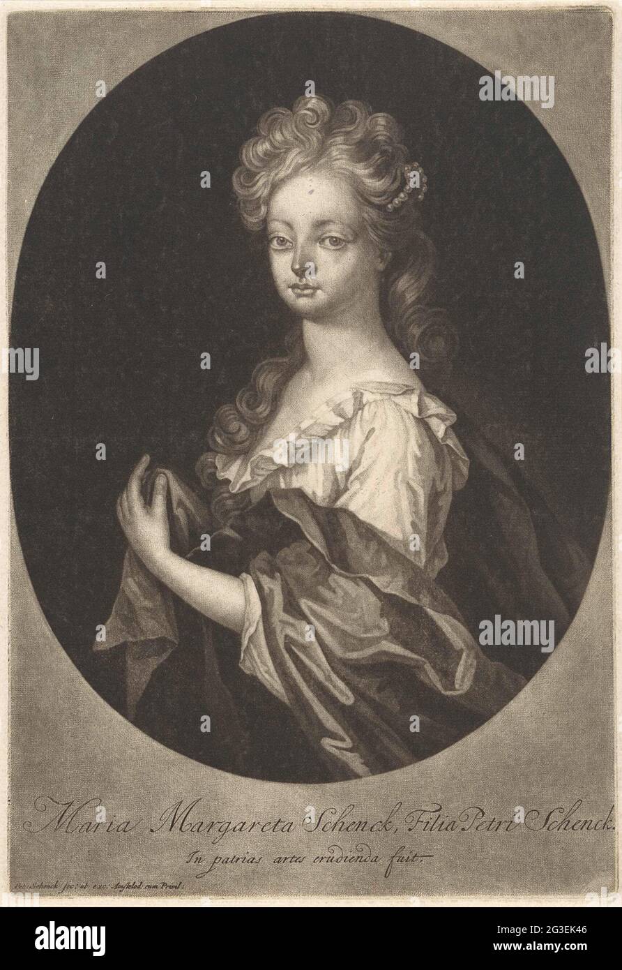 Portrait of Maria Margaretha Schenk. Maria Margaretha Schenk, one of ...