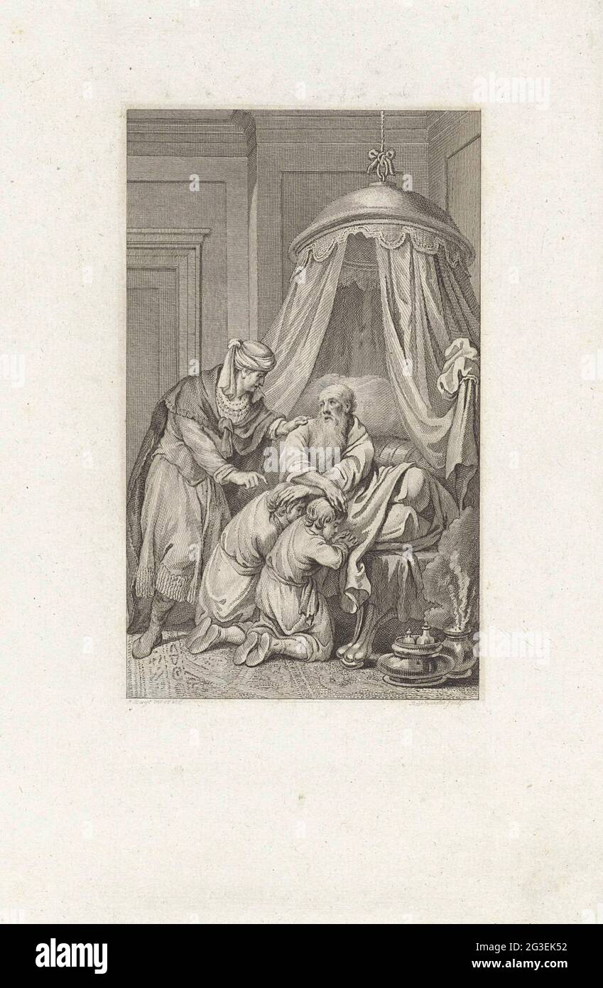 Jacob blesses Ephraim and Manasse. The old Jacob blesses Ephraim and ...