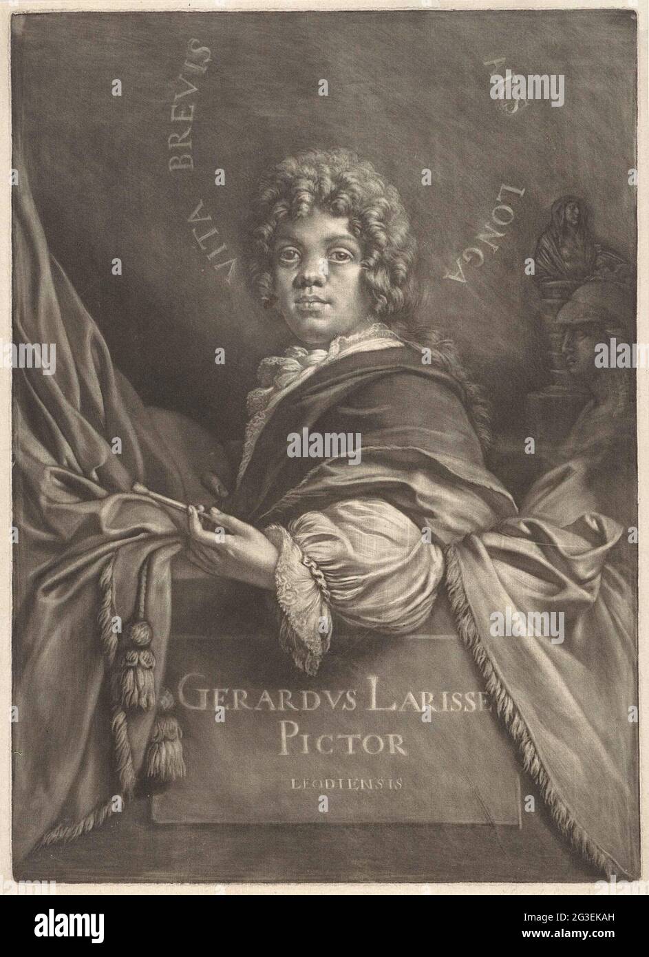 Self-portrait of Gerard de Lairesse as a young artist Stock Photo - Alamy