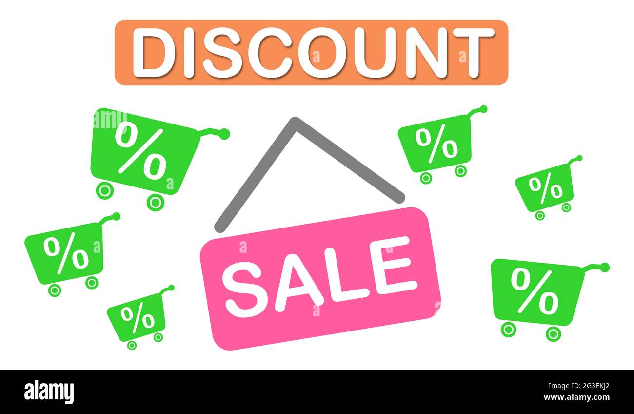 Illustration of a discount concept Stock Photo - Alamy