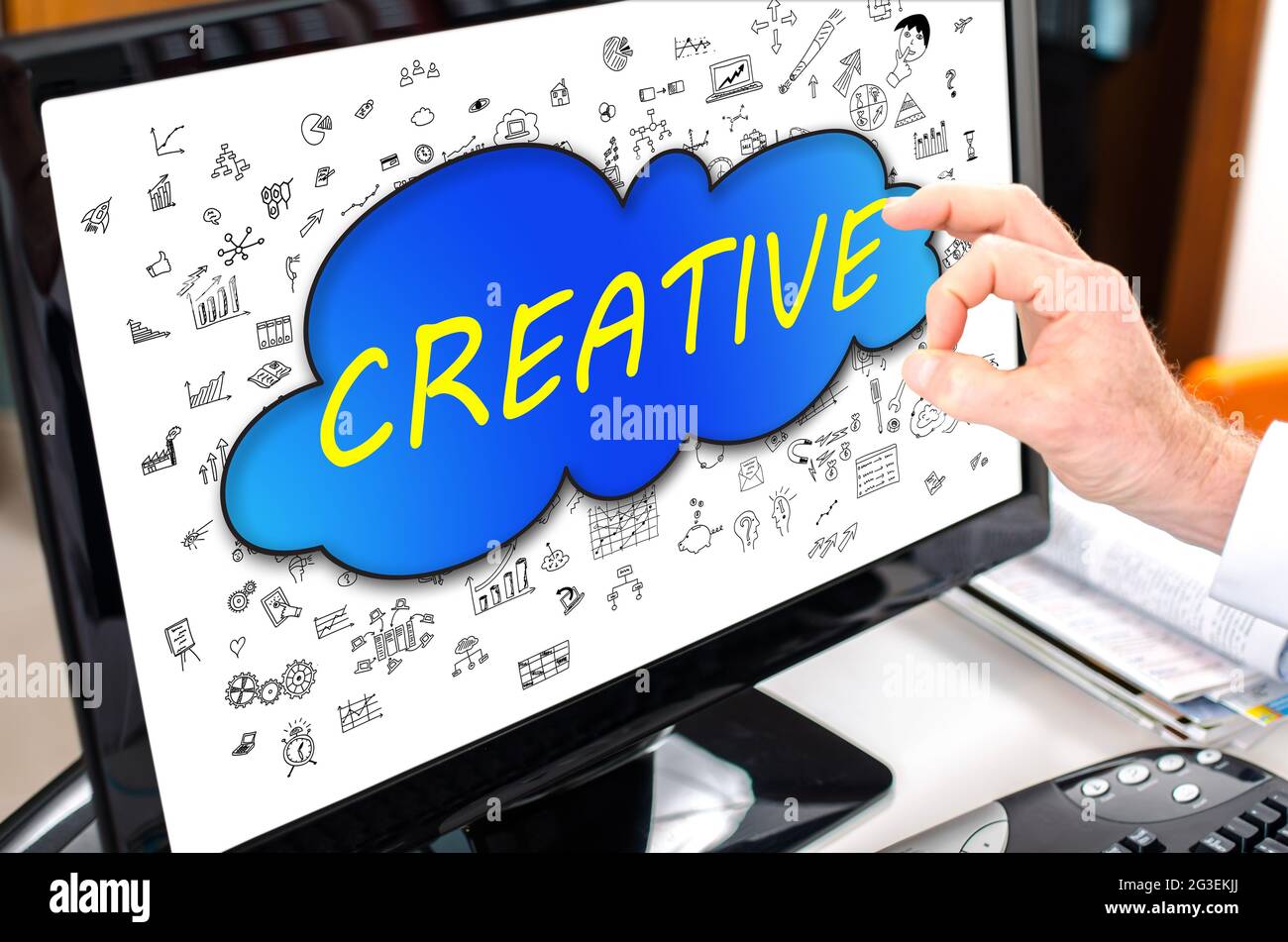 Creativity concept shown on a computer screen Stock Photo - Alamy