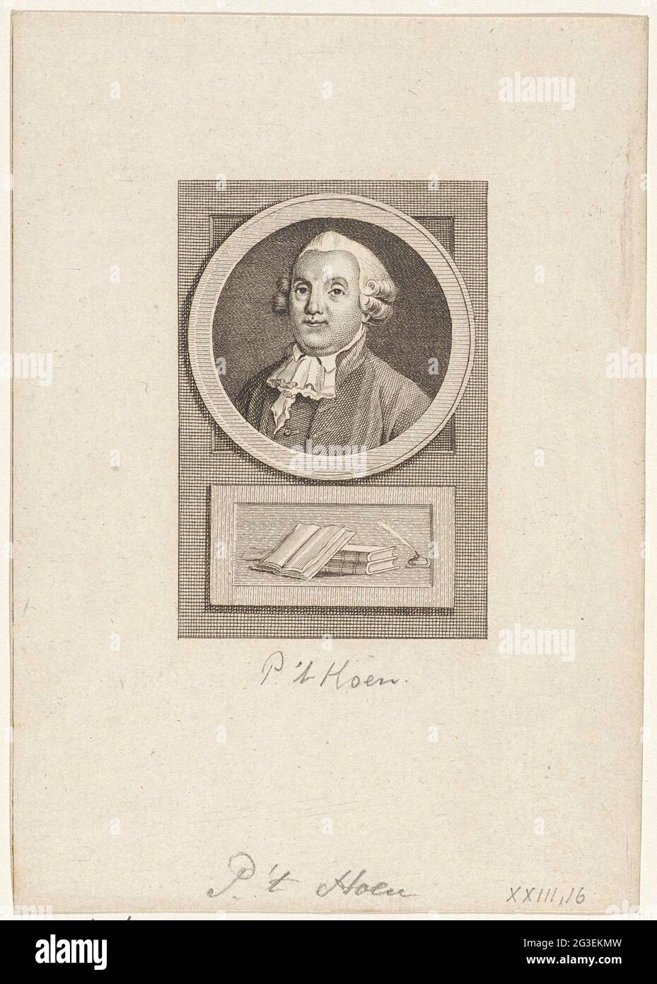 Portrait of Pieter 't Hoen. Portrait of the writer Pieter 't Hoen ...